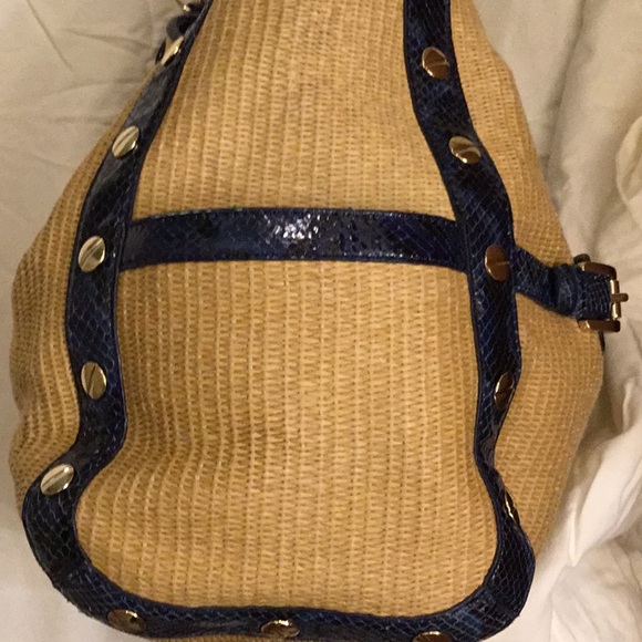 Coach | Bags | Coach Straw Leather Shoulder Bag | Poshmark